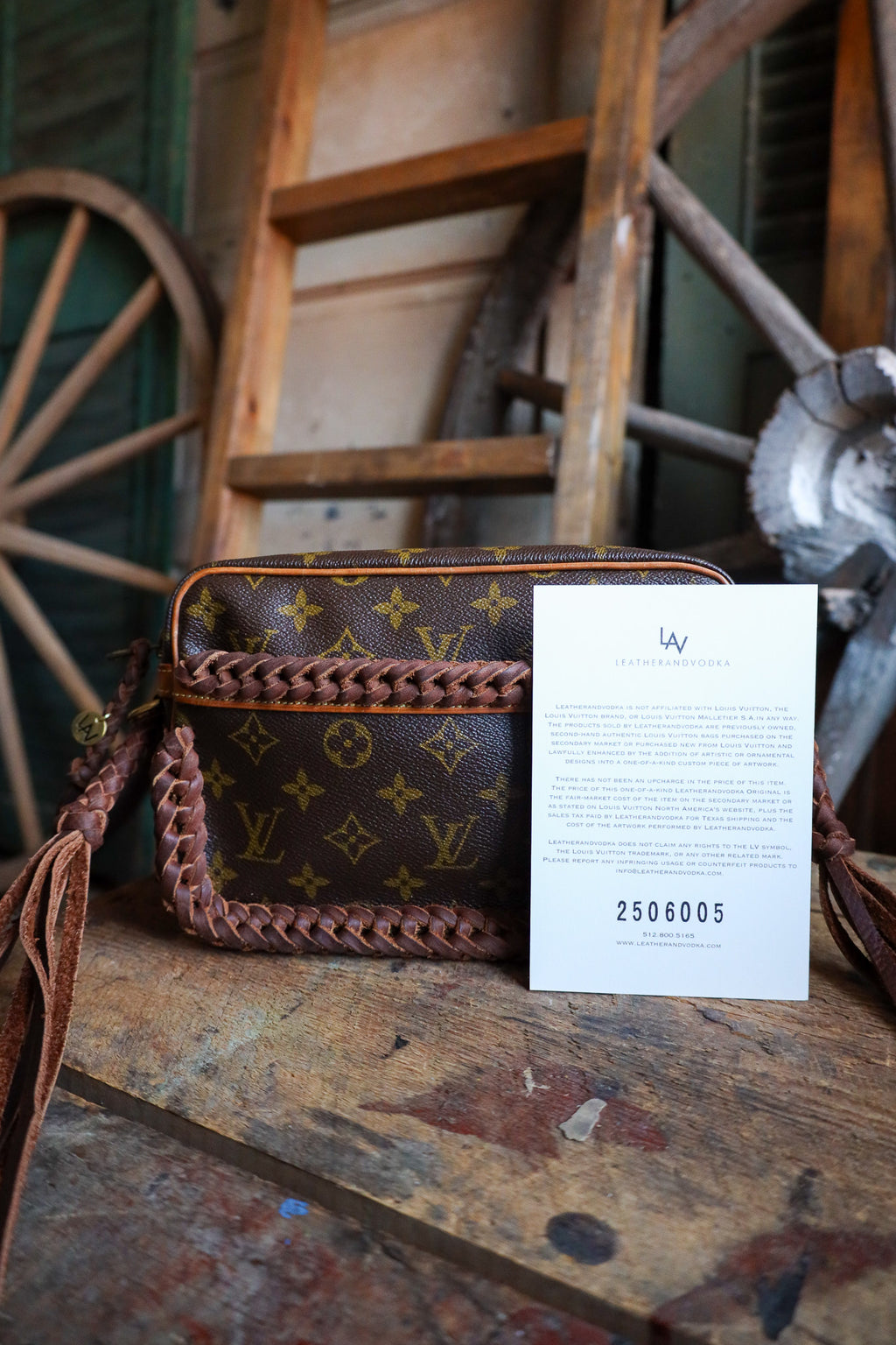 Leather and Vodka Compiegne 23 Chocolate Braided Handbag – Maverick ...