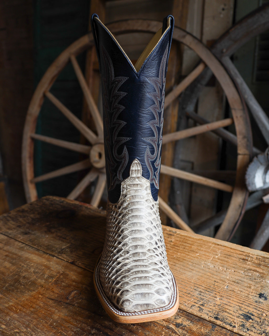 HORSE POWER MEN'S MINK PYTHON 13" BLUE BOOT – Maverick Fine Western Wear