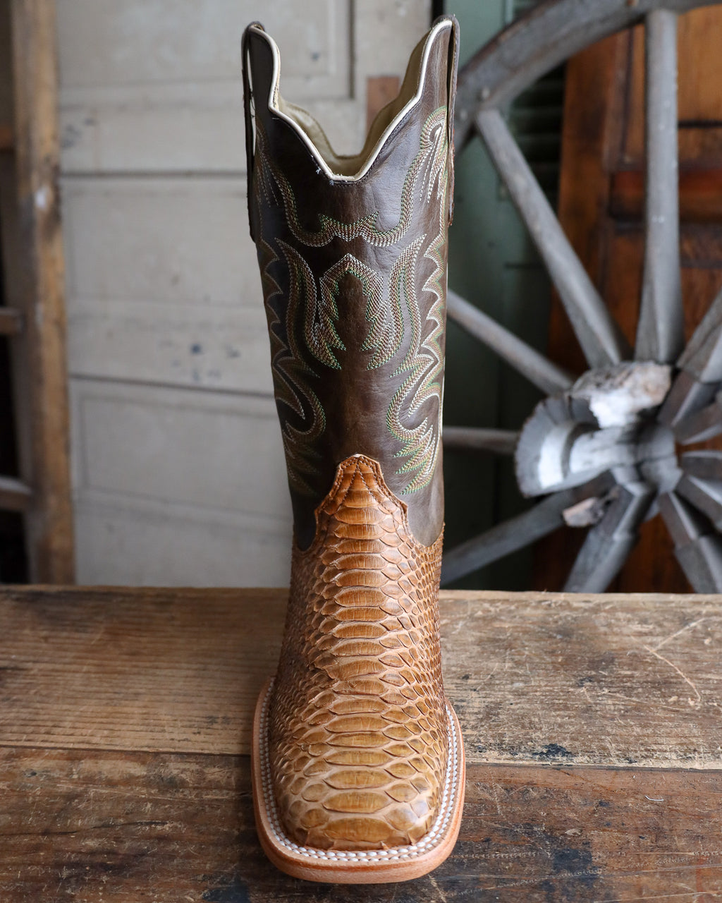 R. WATSON MEN'S SUEDED PYTHON BEIGE 13" BOOT – Maverick Fine Western Wear