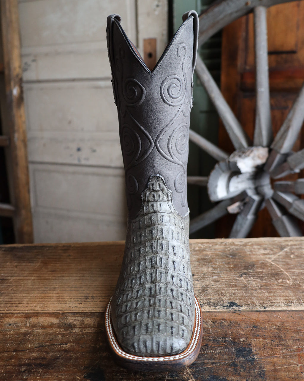 BLACK JACK MEN'S CAIMAN DARK GREY 13" BOOT – Maverick Fine Western Wear