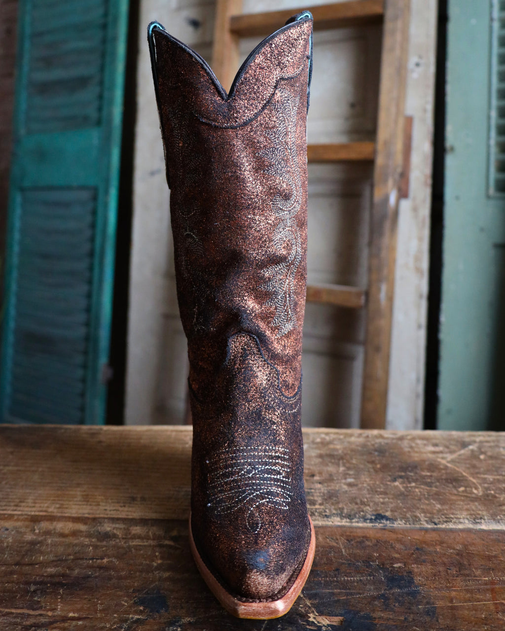Corral WOMEN'S EMBROIDERY BLACKED COPPER POINTED TOE BOOT – Maverick ...