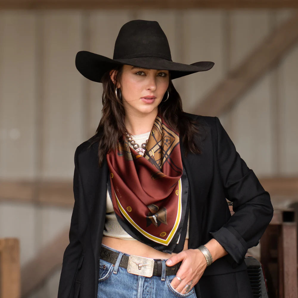 TAKE A SEAT DEEP RED SHORTY SCARF – Maverick Fine Western Wear