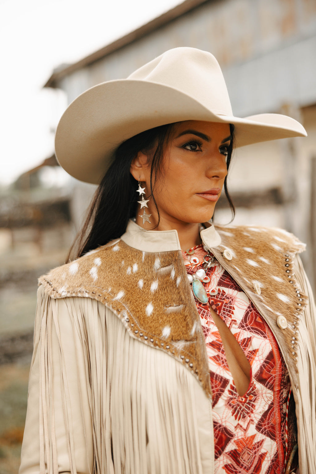 Maverick Exclusive Palamino Axis Deer With Fringe Jacket – Maverick ...